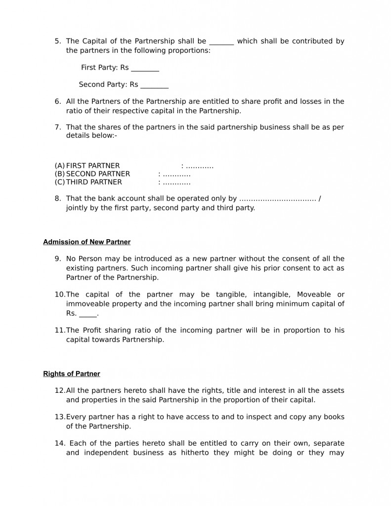 Partnership Deed-Form - eDrafter
