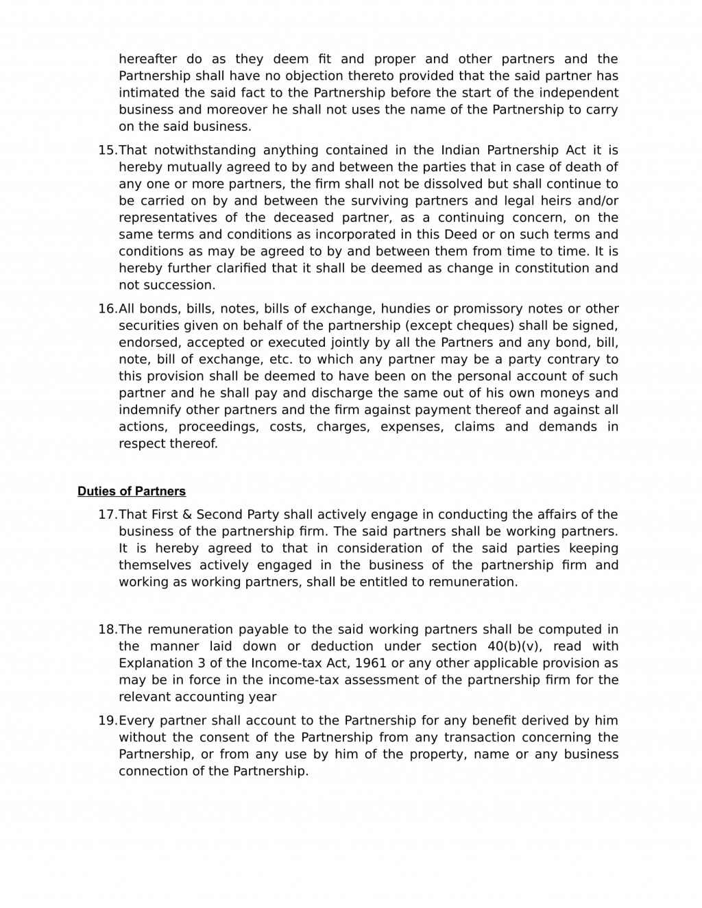 Partnership Deed-Form - eDrafter
